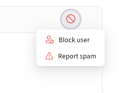 How to Block a User / Report Spam Messages